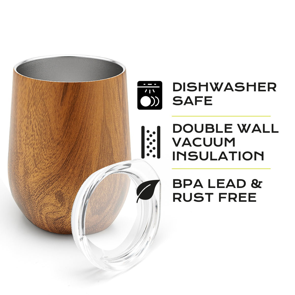 Premium Stainless Steel Yerba Mate Gourd Set - Wood, 8oz - Organic Yer ...