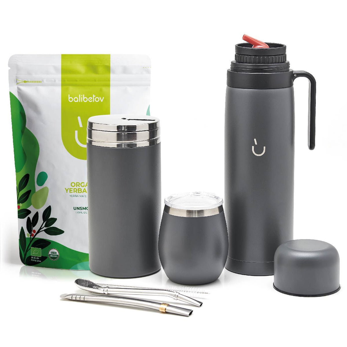 Superior Stainless Steel Yerba Mate Kit - 1kg Yerba Mate Bag Included ...